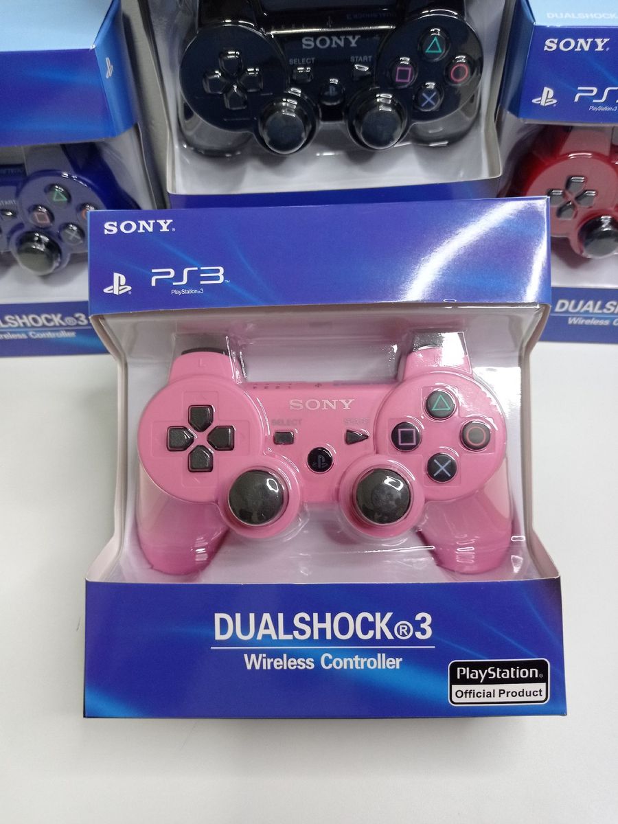 Controle de Ps3 Bluetooth sem Fio / Controle para Videogame Cor Rosa ...