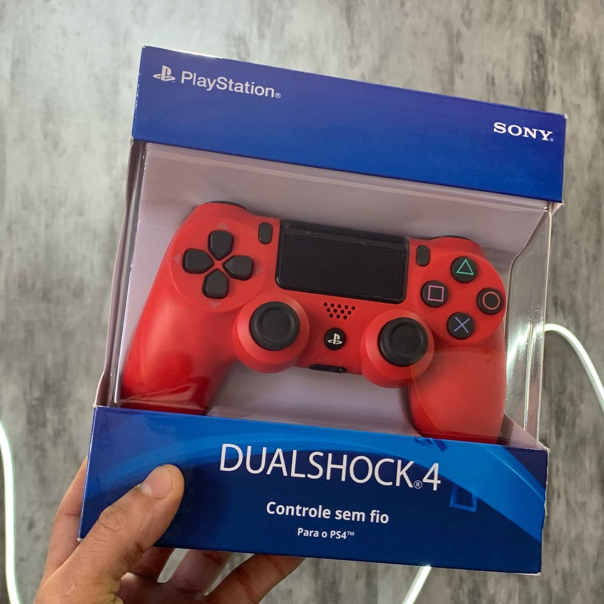 Controle Dualshock 4 sem Fio Dualshock Bluetooth Touchpad Vermelho ...