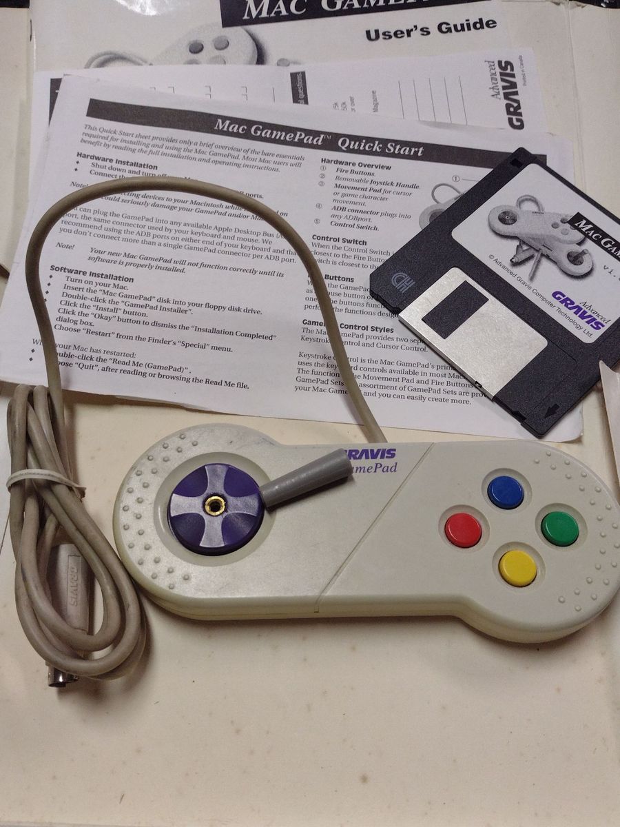 Controle Gravis Mac Gamepad para Mac Joystick Raro Antiguidade Control ...