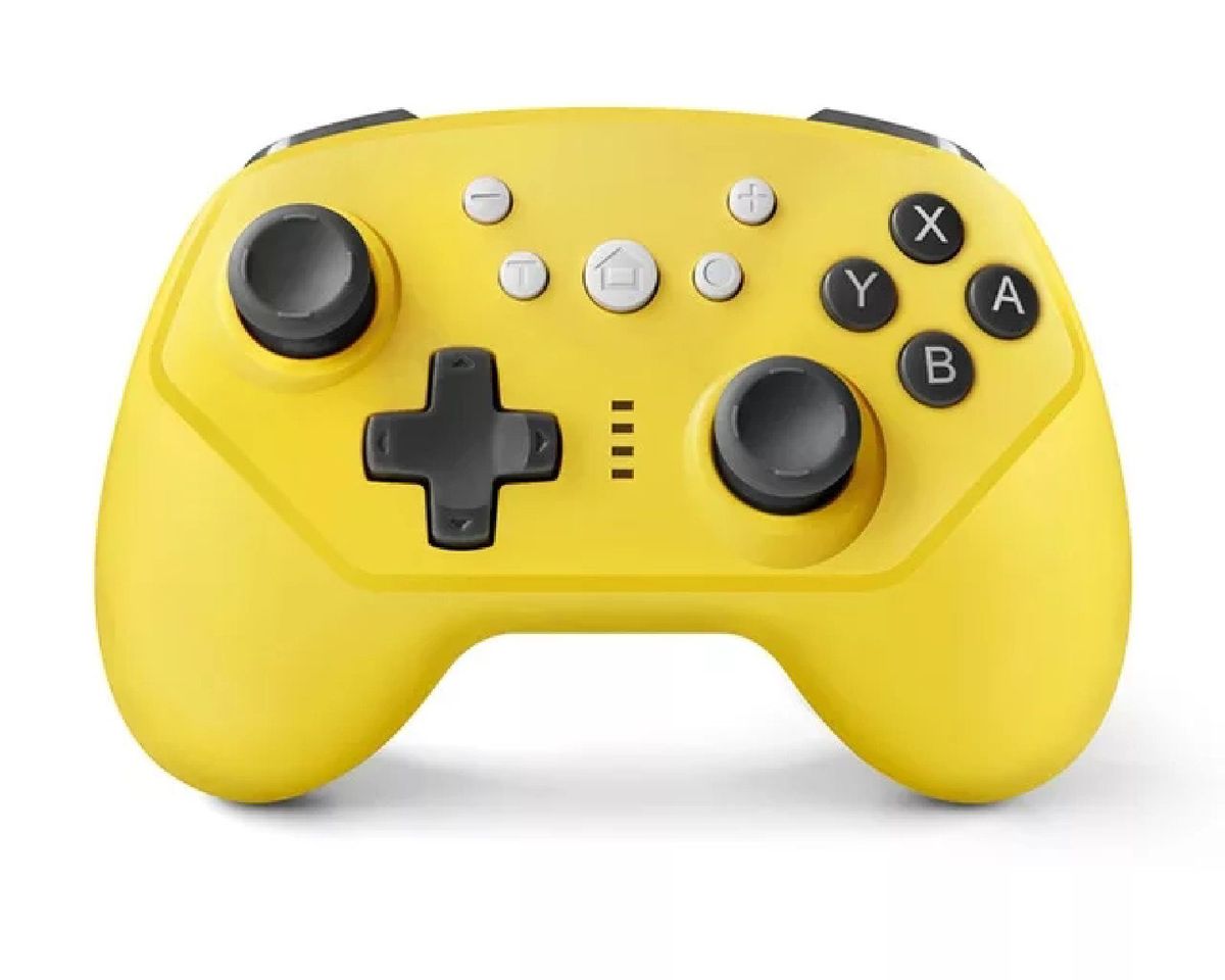 Controle Joystick Manete Nintendo Switch Lite Pro sem Fio Amarelo ...