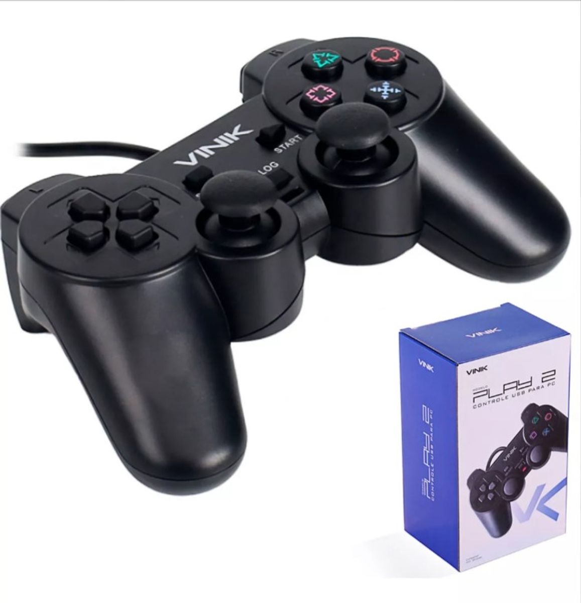 Controle Ps2 Playstation 2 para Pc / Mac Usb 1.8m Preto | Acessório p ...