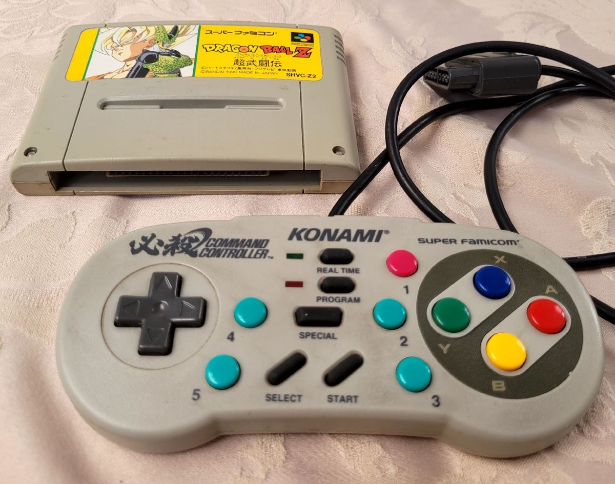 Controle Super Famicom Super Nintendo Command Controller Konami ...