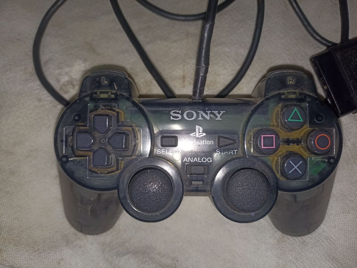 Controle Translúcido de Ps2 (original) com Detalhes Leia O Anúncio ...
