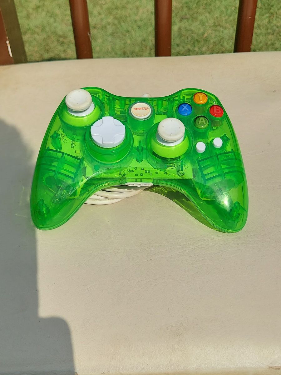 Controle Usb Xbox Verde Transparente | Acessório p/ Videogame Pro 50 ...
