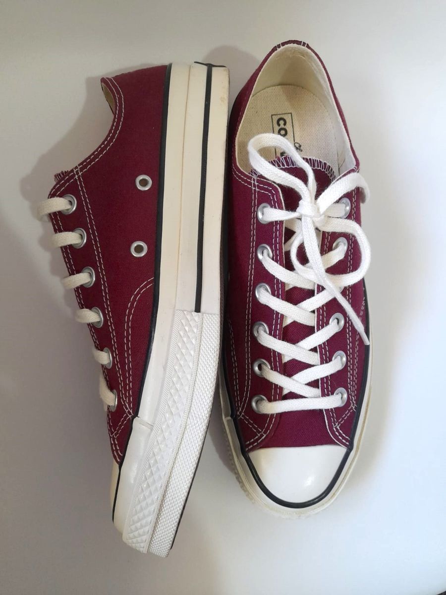 Converse All Star Original Modelo Chuck Taylor 70 Ox Borgonha/amendoa ...