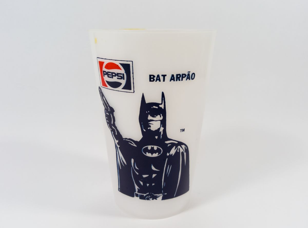 Copo Pepsi Anos 80 Batman Bat Arpão 5 | Móvel de Antiquário Pepsi Usado ...