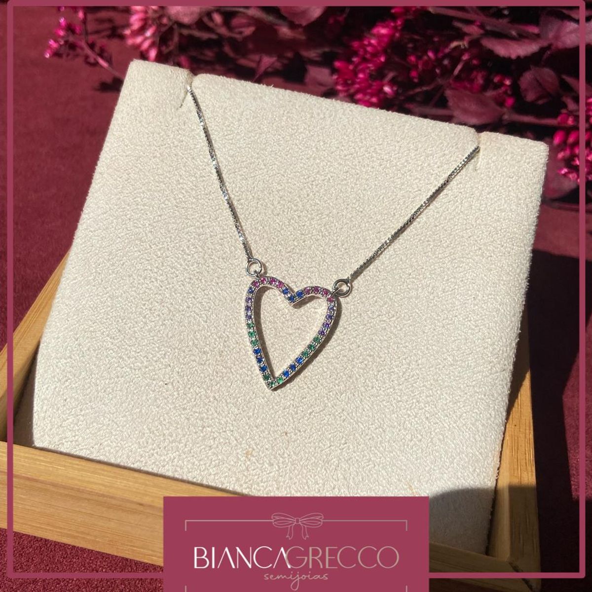 Corrente Coração | Jóia Feminina Bianca Grecco Semijoias Nunca Usado ...