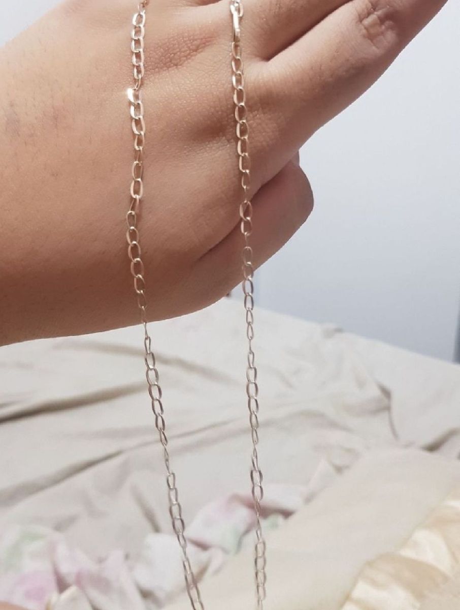 Corrente Grossa Ouro 10 K Champanhe Estilo Pandora Vivara Ouro 18k ...