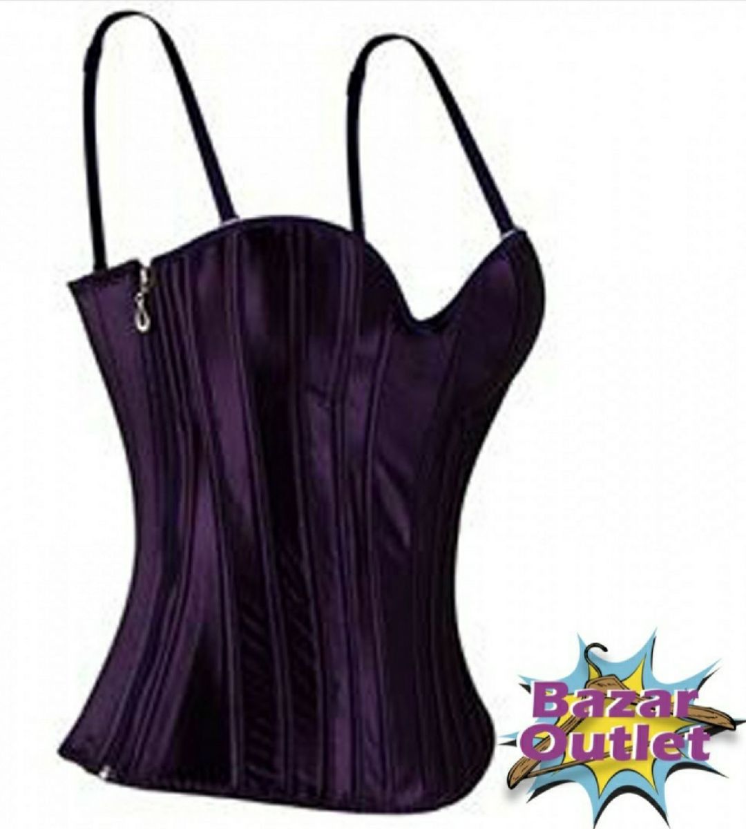 Corset Espartilho Roxo Art e Renda | Blusa Feminina Art Renda Nunca ...