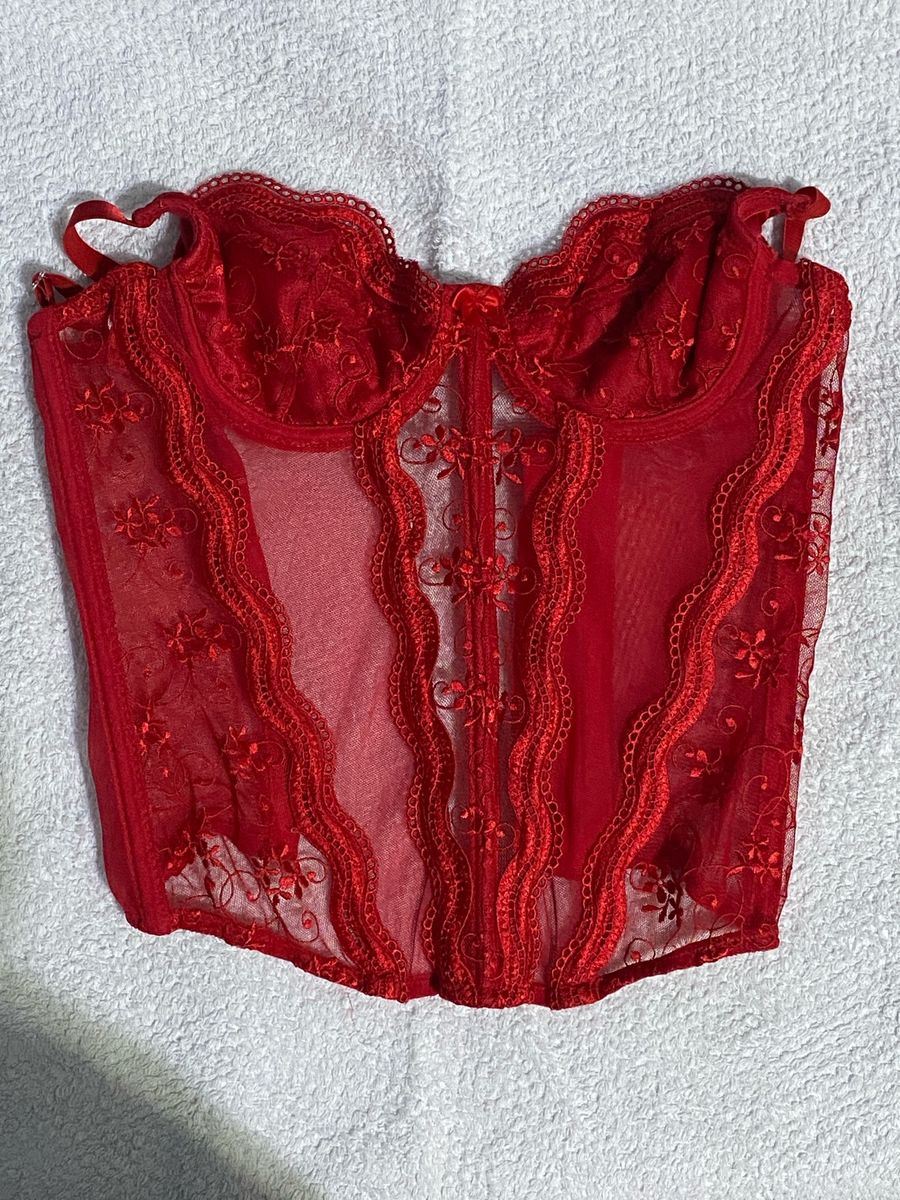 Corset Vermelho | Lingerie Feminina Shirley Of Hollywood Usado ...