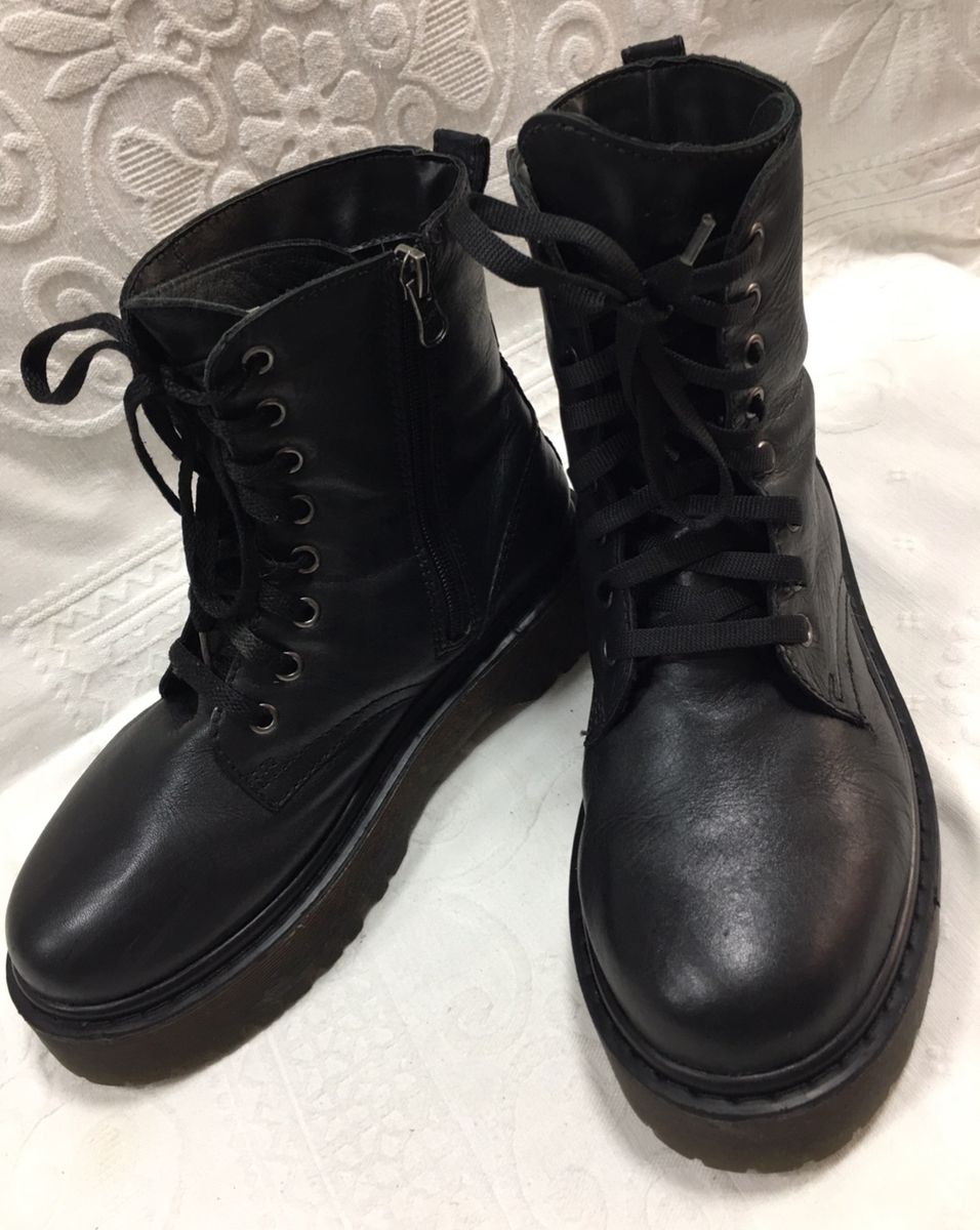 Coturno Couro Natural John John Original 37 | Bota Feminina John John ...