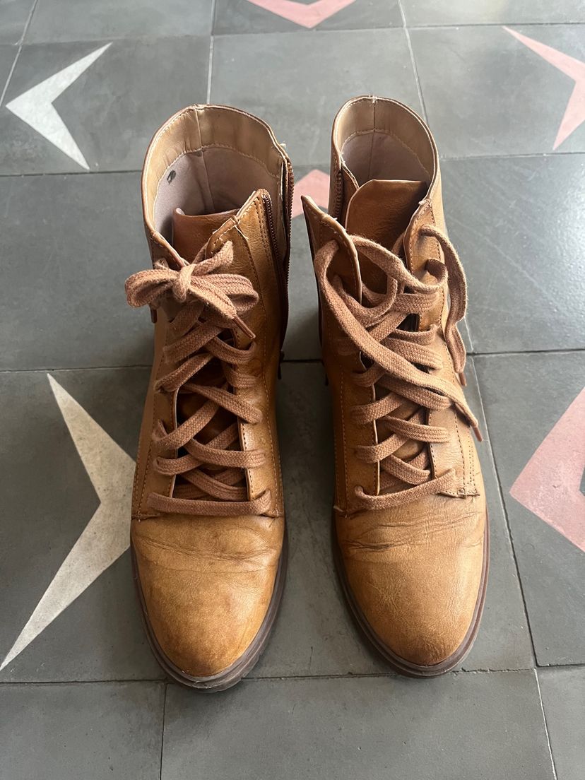 Coturno Marrom Ana Capri | Bota Feminina Anacapri Usado 88462853 | enjoei