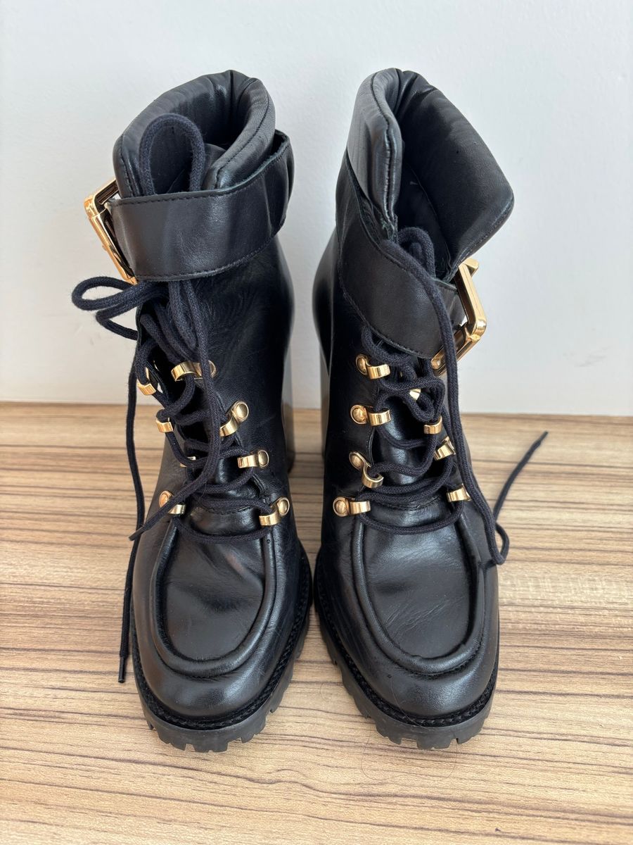 Coturno Tratorado Shultz em Couro | Bota Feminina Schutz Nunca Usado ...