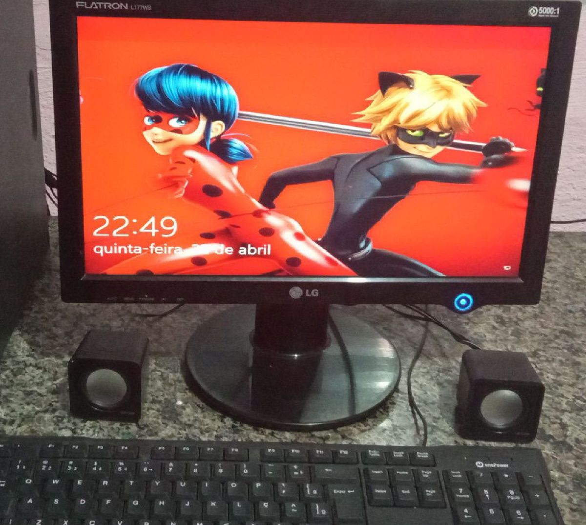 Cpu Q-bex + Monitor Lg + Teclado + Cxs de Som | Computador Desktop Qbex ...