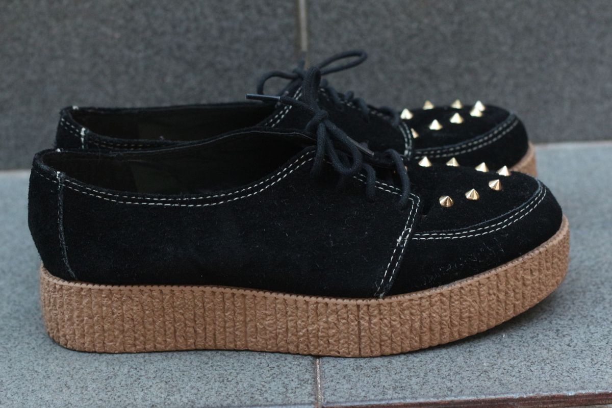 Creeper Preto com Spikes | Sapato Feminino Express Nunca Usado 1200711 ...