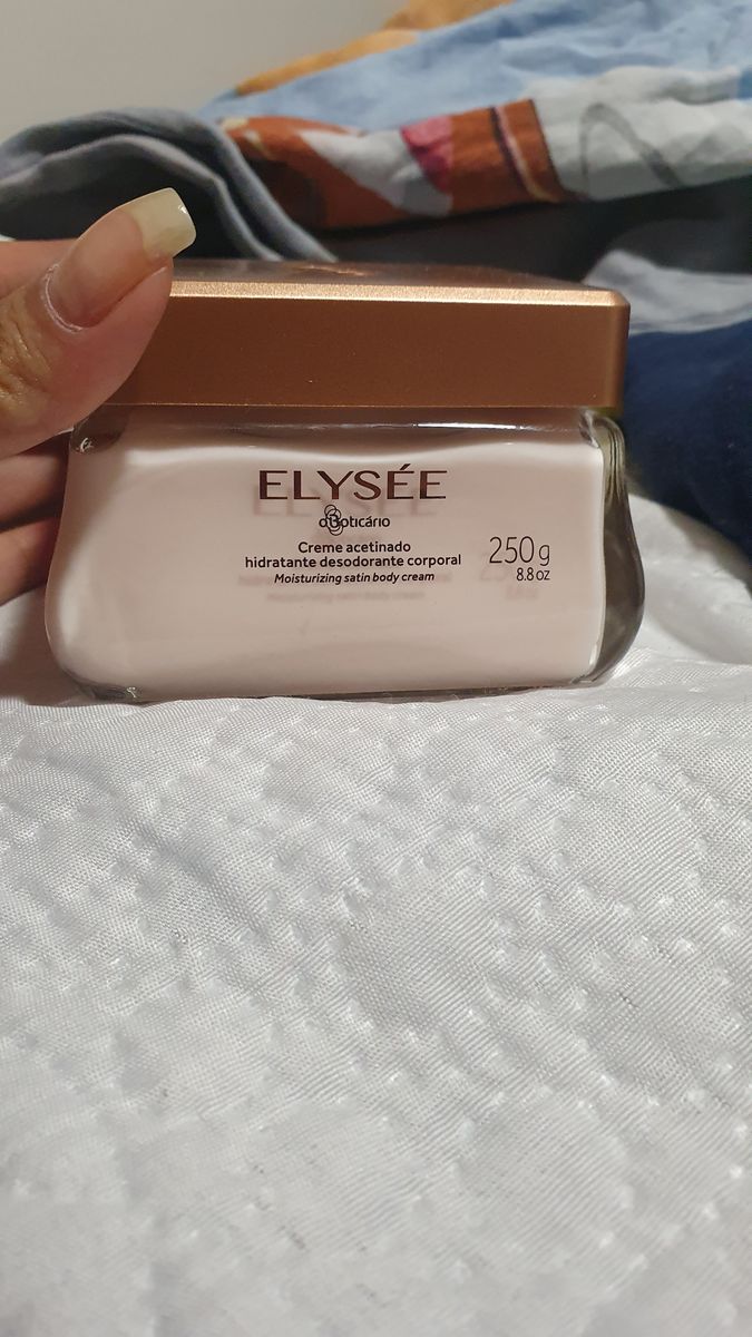 Creme Acetinado Hidratante Desodorante Elysée, 250ml | Creme Masculino O Boticario Nunca Usado ...