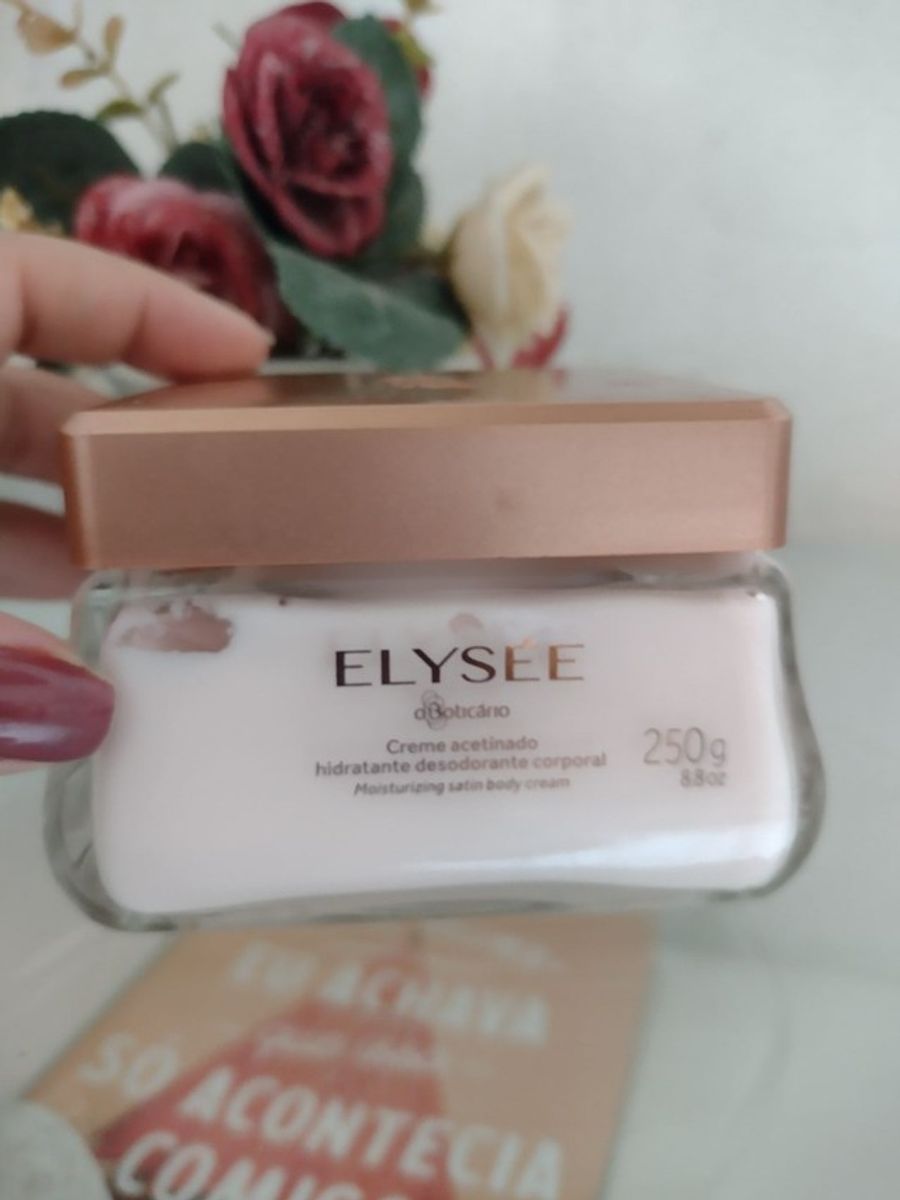 Creme Acetinado Hidratante Desodorante Elysée Tradicional 250ml | Cosmético Feminino O Boticário ...