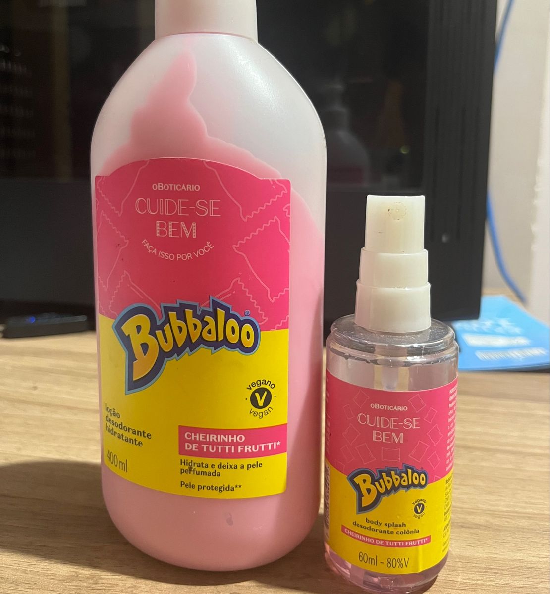 Creme Hidratante e Body Splash Bubbaloo Boticário Edição Limitada ...