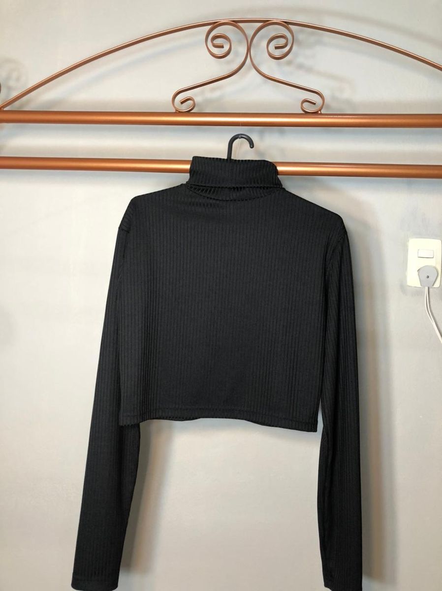 Crepped Gola Alta | Blusa Feminina Usado 50884572 | enjoei