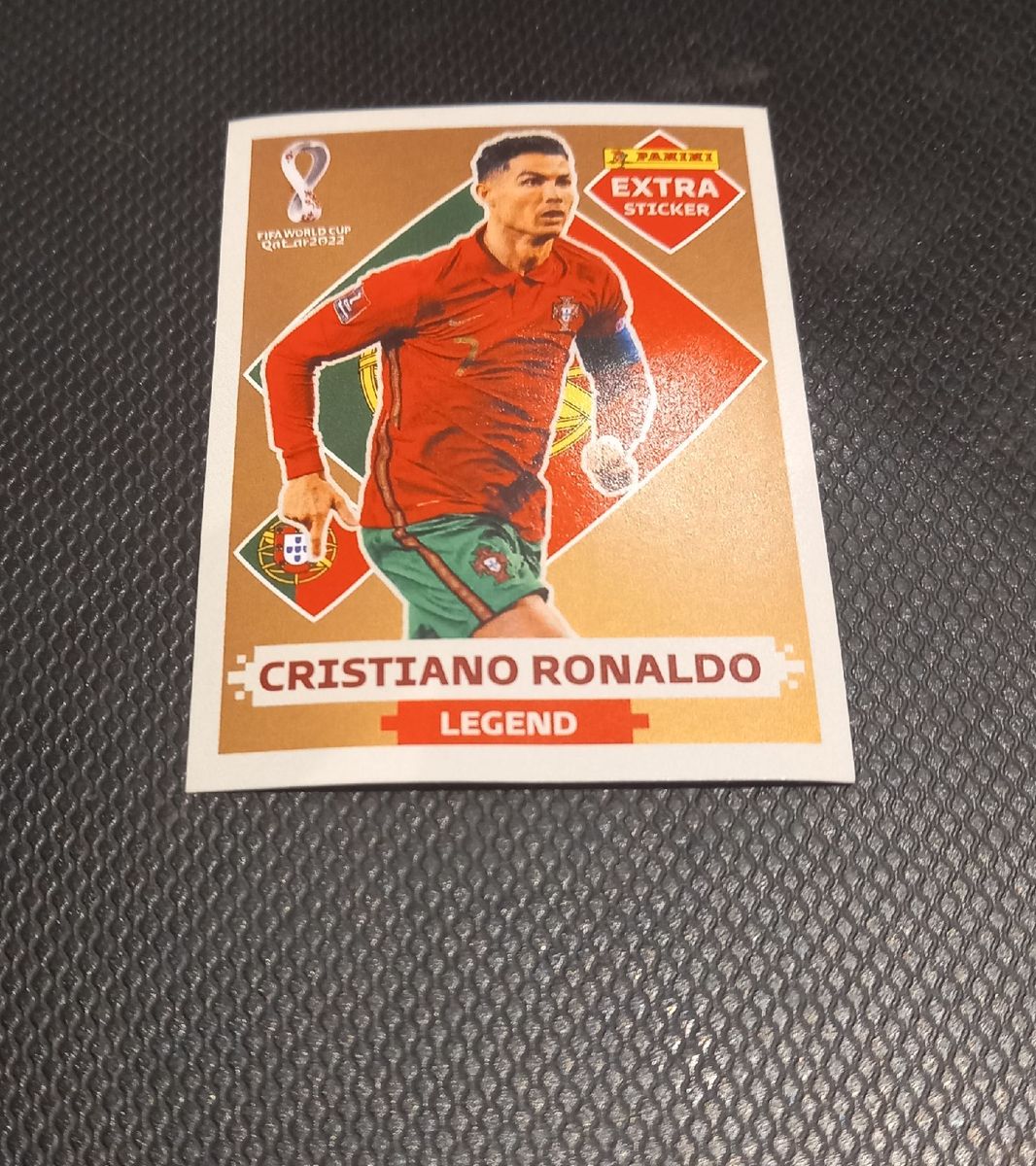 Cristiano Ronaldo Legend Figurinha Extra Copa 2022 | Roupa Esportiva ...
