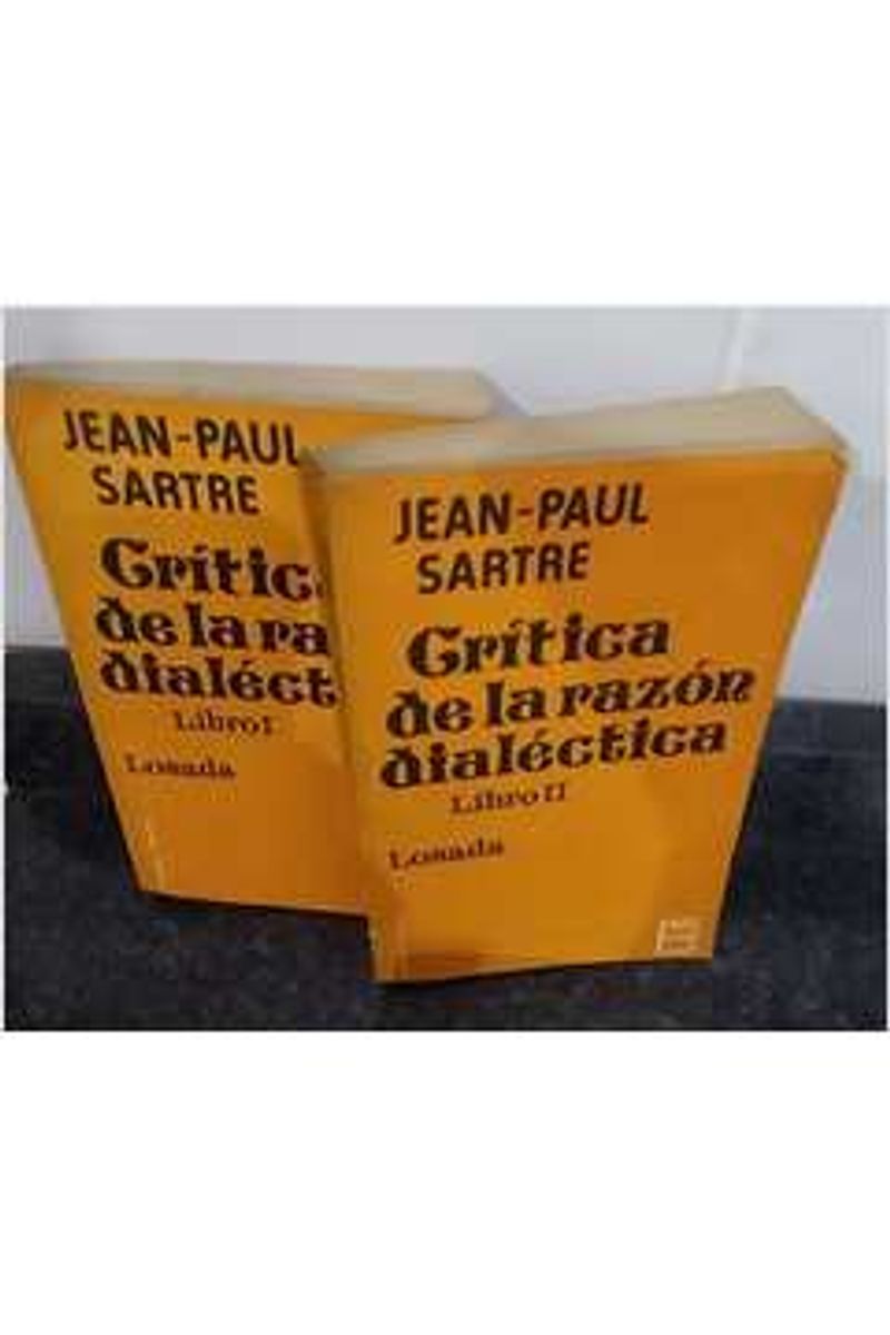 Critica de La Razon Dialectica - Volume 1 / 2 Jean Paul Satre | Livro ...