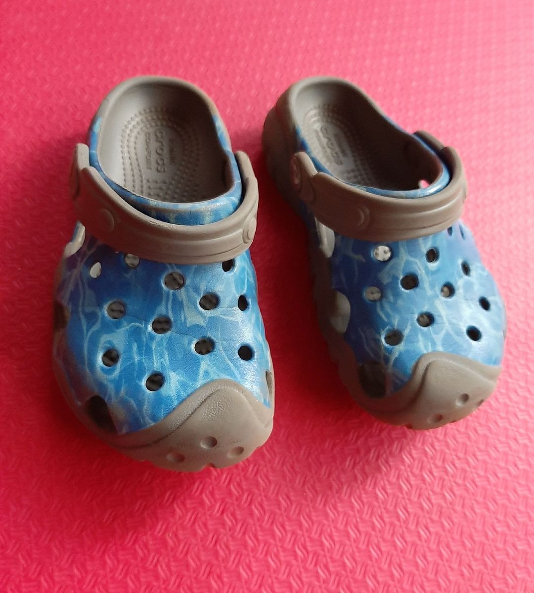 Croc Azul Camuflado Infantil Ótimo Eatado | Calçado Infantil para ...