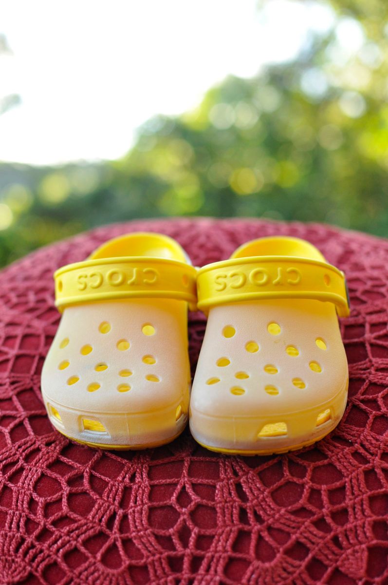Crocs Amarelo Unissex | Calçado Infantil para Meninas Crocs Usado ...