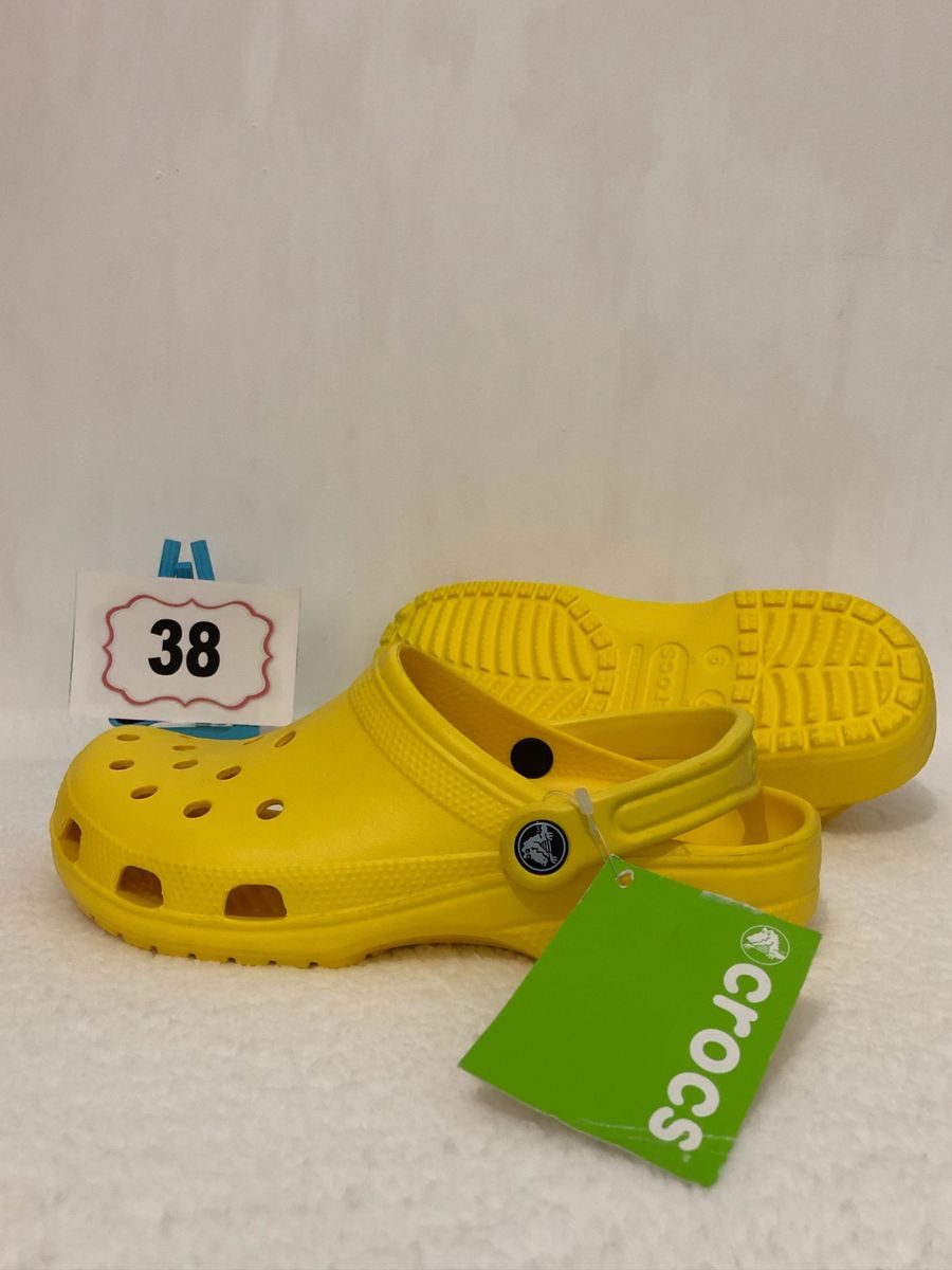 Crocs Classic Amarelo 38 | Rasteira Feminina Crocs Nunca Usado 45129845 ...