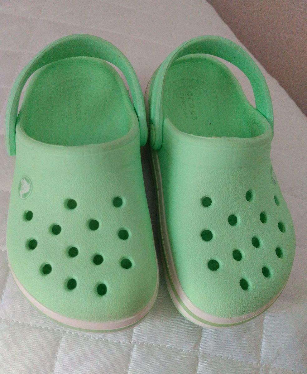 Crocs Infantil Verde Água Original | Calçado Infantil para Meninas ...