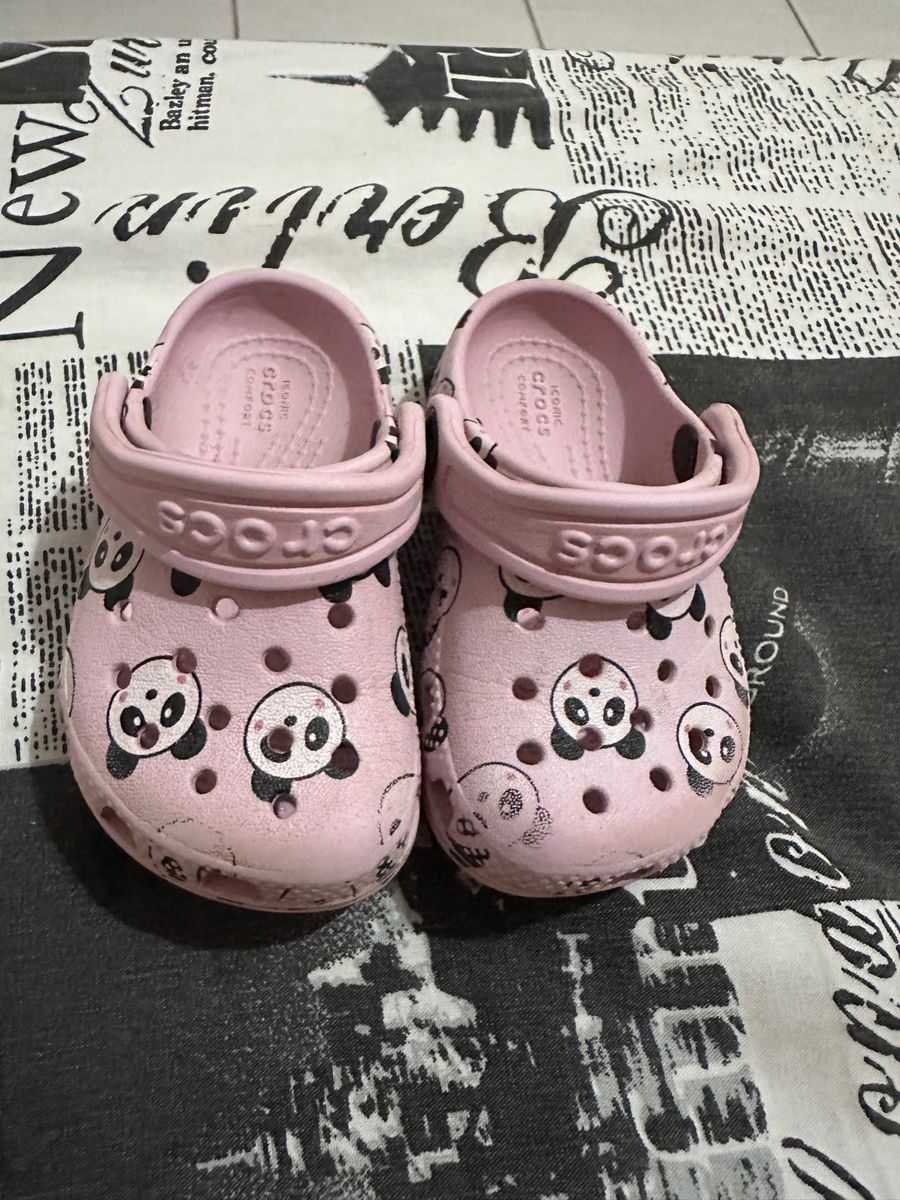 Crocs Panda Original | Calçado Infantil para Meninas Crocs Usado ...