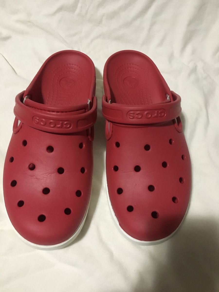 Crocs Slim Vermelho | Sandália Feminina Crocs Usado 40954102 | enjoei