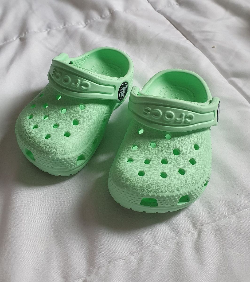 Crocs Verde Água C4 | Calçado Infantil para Bebê Crocs Usado 57131783 ...