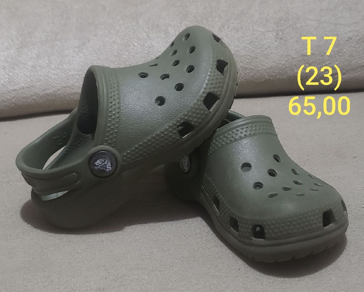 Crocs Verde Militar | Calçado Infantil para Bebê Crocs Usado 56441430 ...