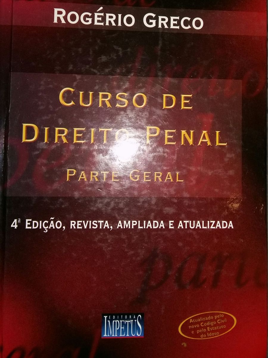 Curso de Direito Penal Parte Geral - Rogério Greco | Livro Editora ...