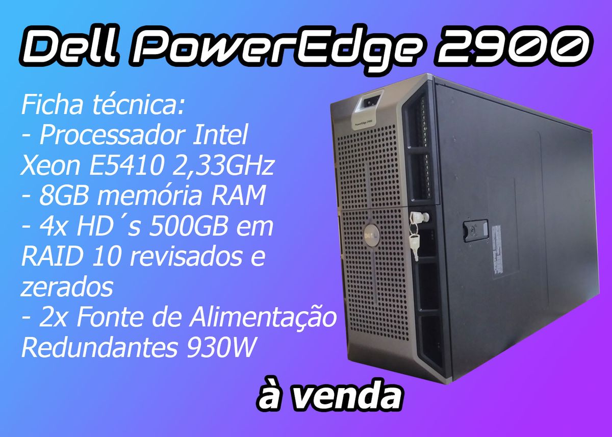 Dell Poweredge 2900 | Computador Desktop Dell Usado 63368731 | enjoei