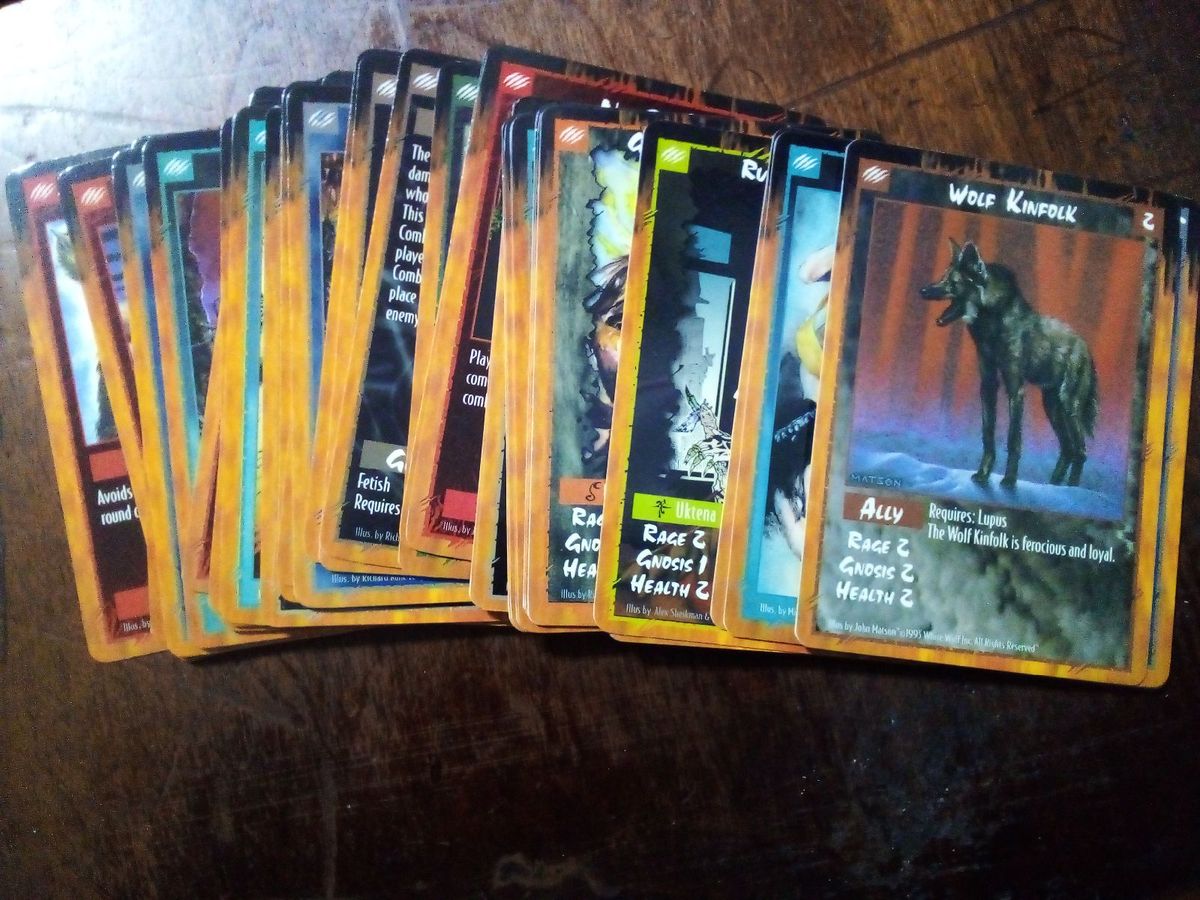 Dezenas de Cards Werewolf Lobisomem Rage Combat e Sept Originais 1995 ...