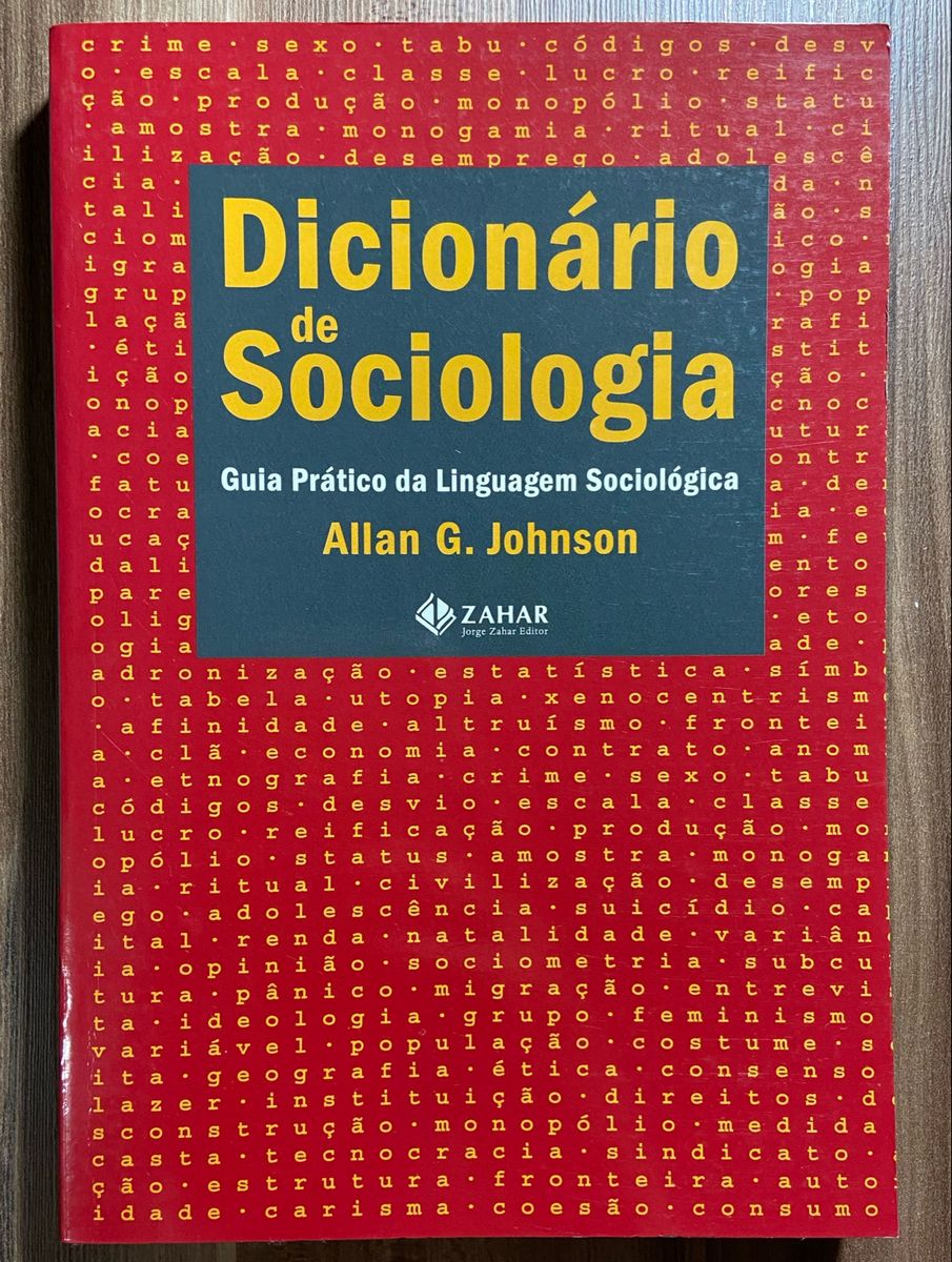 Dicionário de Sociologia- Allan Johnson | Livro Dicionário De Sociologia Allan Johnson Nunca ...