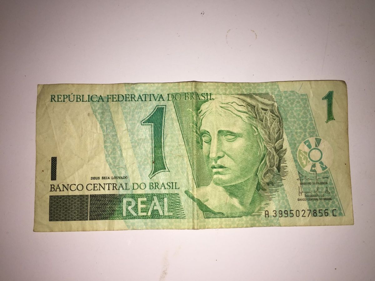 Dinheiro Nota Cédula de 1 Real Série a 399 | Produto Vintage e Retro ...