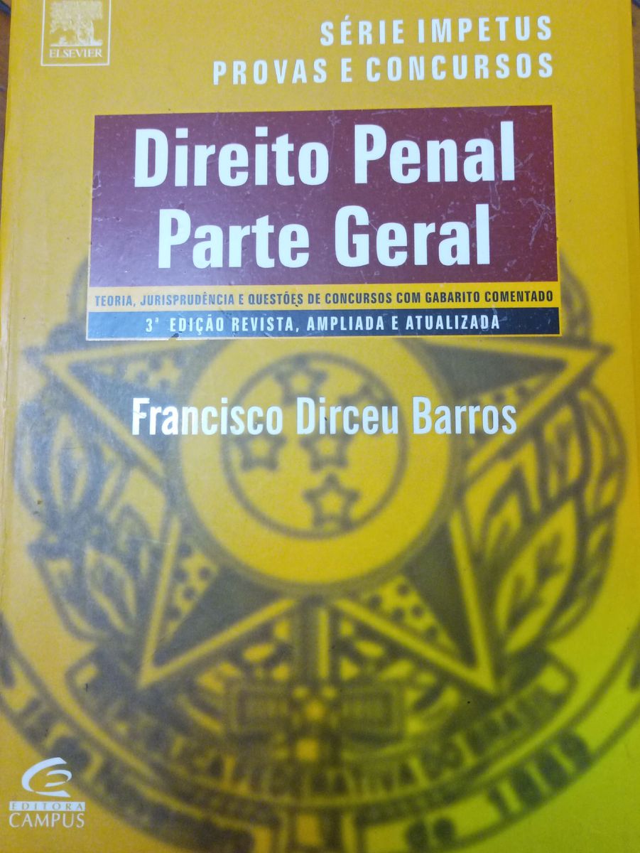 Direiro Penal Parte Geral Ed Campus 3 Edicao Francisco Dirceu Barros ...