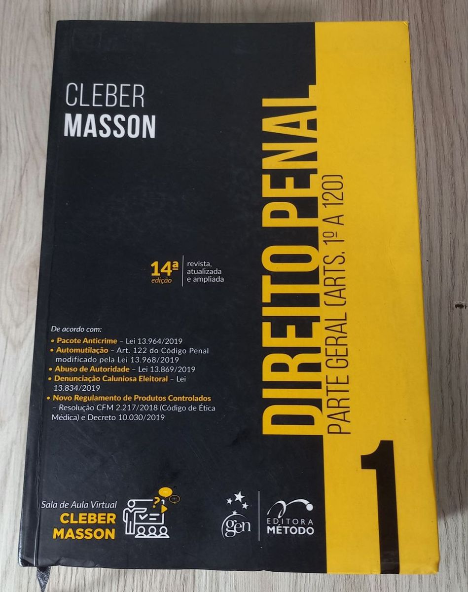 Direito Penal - Vol 01 - Parte Geral Arts 1º a 120 - 14ª Ed - Cleber Masson | Livro Editora Gen ...