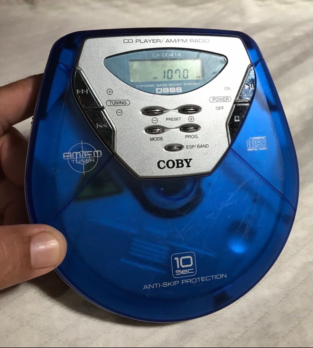 Discman Coby -model Cx-cd414 Funcionando Apenas O Rádio Fm! ( Leia a ...