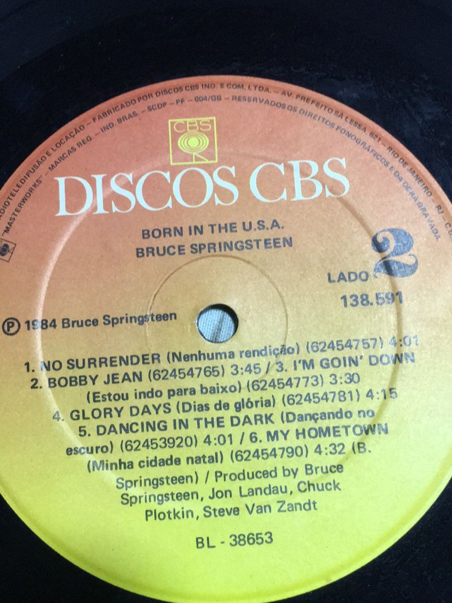 Disco de Vinil Bruce Springsteen (no Surrender) | Item de Música Usado ...