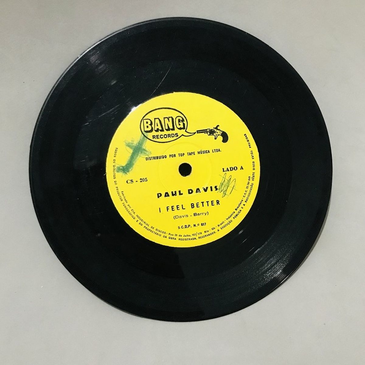 Disco Vinil Compacto Paul Davis Bang Records - I Feel Better e When My ...