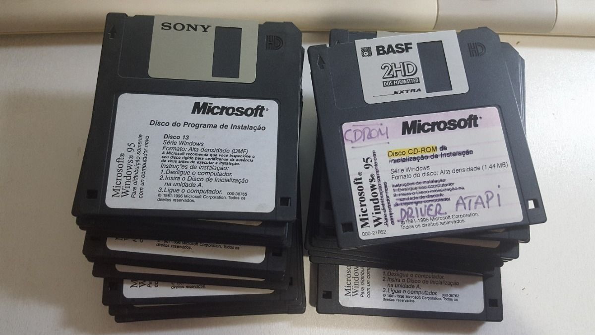 Disquetes Originais do Windows 95 | Item Info & Eletro Microsoft Usado ...