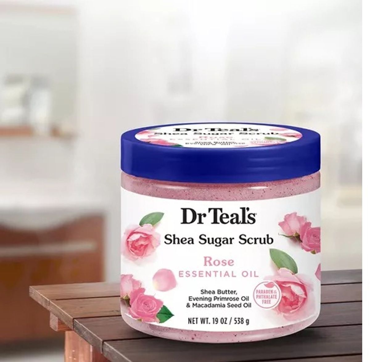 Dr Teal's Shea Sugar Body Scrub, Rosa com Óleo Essencia | Produto ...