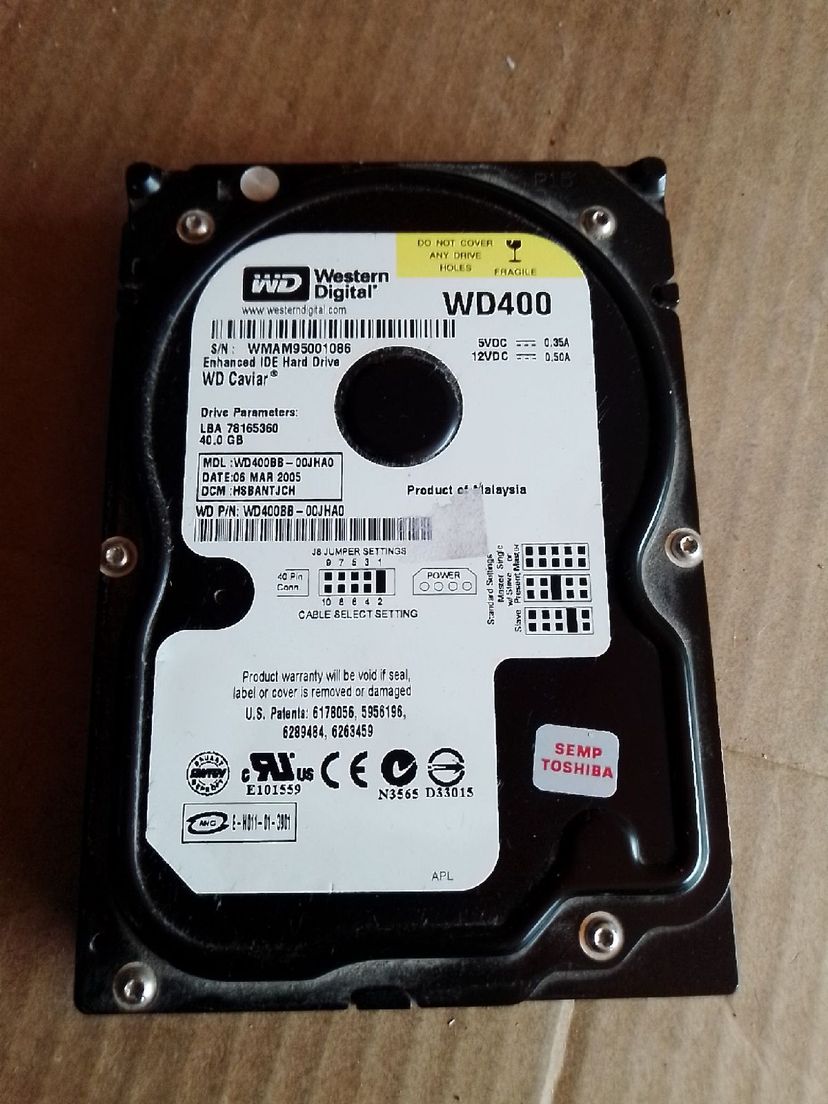 Driver Hd 40gb Wd - Conexão Ide | Computador Desktop Western Digital ...