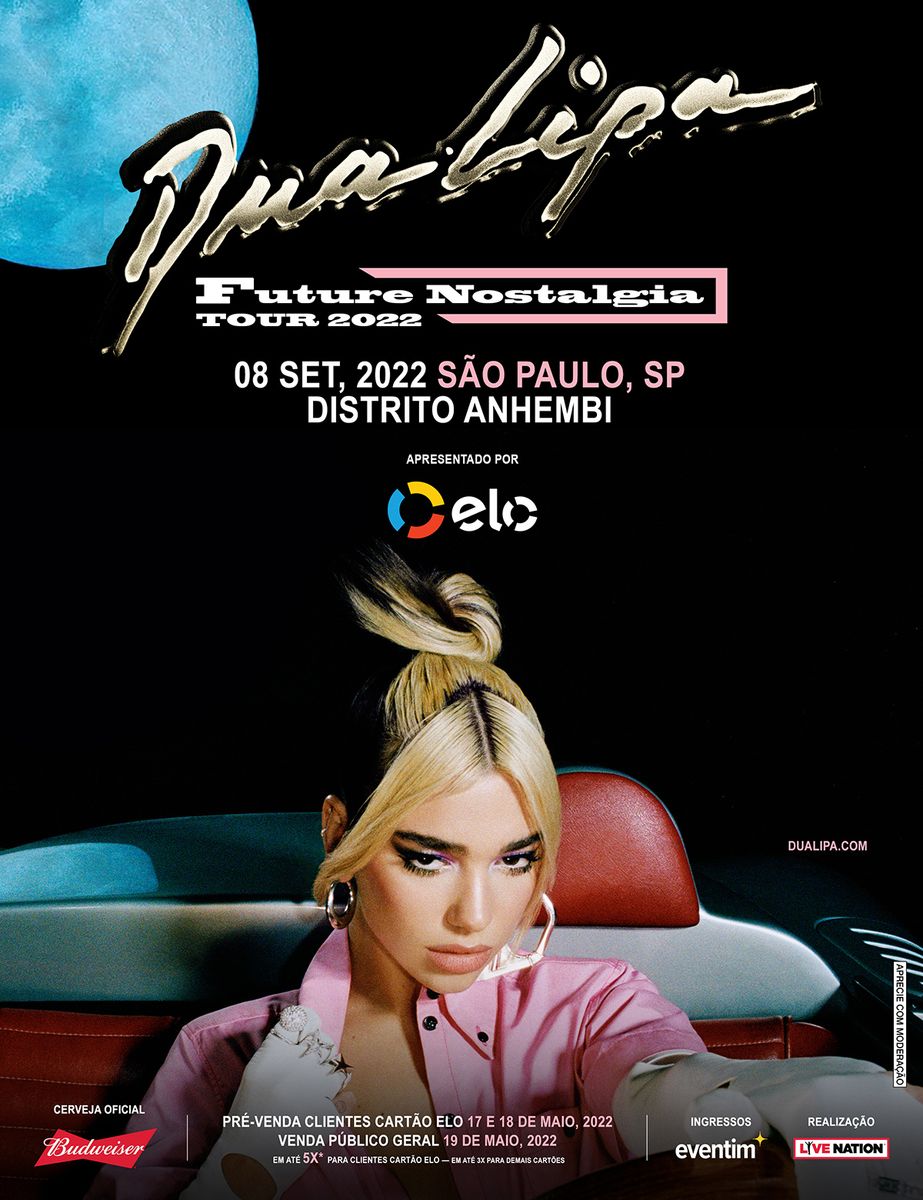 Dua Lipa - Future Nostalgia Tour (08/09/2022 - Sp) | Item de Música ...