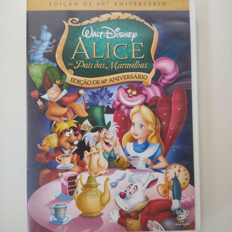 Capa Do Dvd Alice No Pais Das Maravilhas Da Disney Alice No País Das