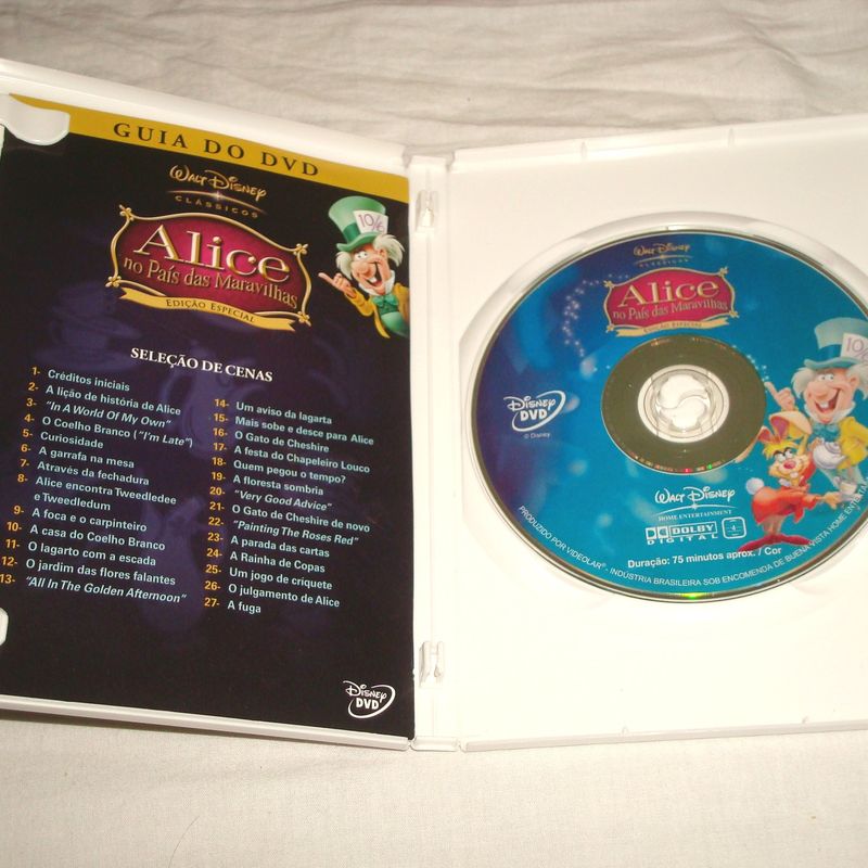 Capa Do Dvd Alice No Pais Das Maravilhas Da Disney Alice No País Das