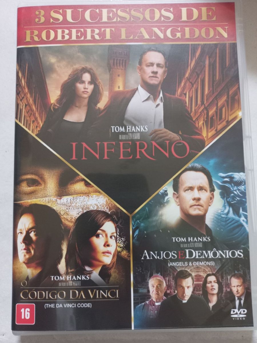 Dvd Filmes Inferno, O Código da Vinci e Anjos e Demônios | Filme e Série Usado 80550734 | enjoei